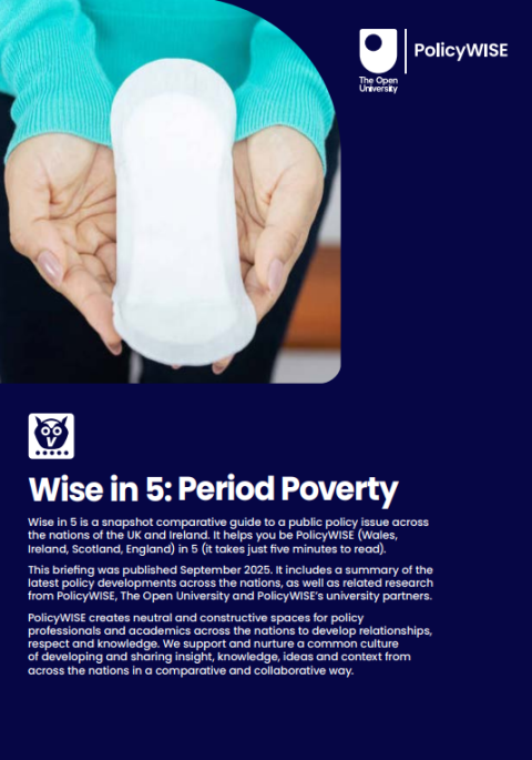 New PolicyWISE report reveals sharp rise in period poverty across UK and Ireland. | policyWISE